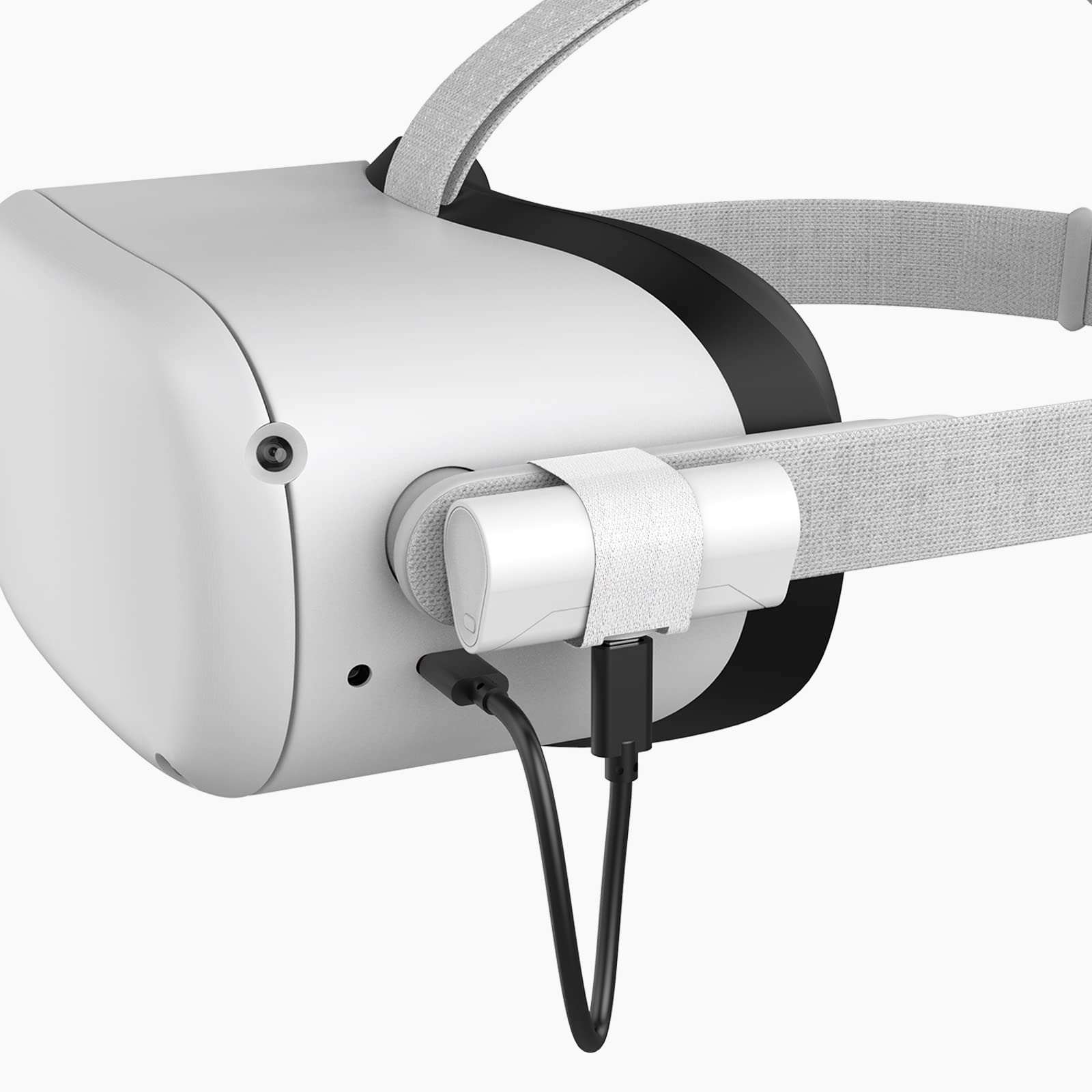 (4800mAh) Extended 2 Hours Playtime for Oculus Quest 2, Zanpolin 4800mAh Pocket Power Bank for Oculus/Meta Quest 2 and Quest, Elite Strap, Type-C Phone, Oculus 2 Battery Pack (White)