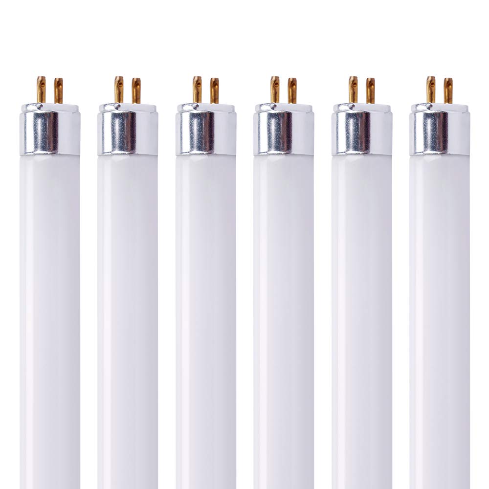 (6 Pack) F13T5/CW T5 Fluorescent Light Bulb, 21 Inch,13W, 4100K Cool White, Replacement Bulb for Under Cabinet Tube, G5 Mini Bi-Pin Base