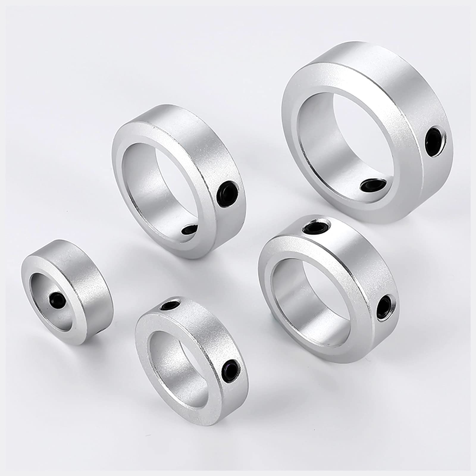 (4-Pack) Aluminum Alloy 22mm Bore Shaft Collars Screw Style,Bore Shaft Collars with 22mm Bore Size, 35mm Outer Diameter, and 10mm Width - Suitable for CNC Machine Tools