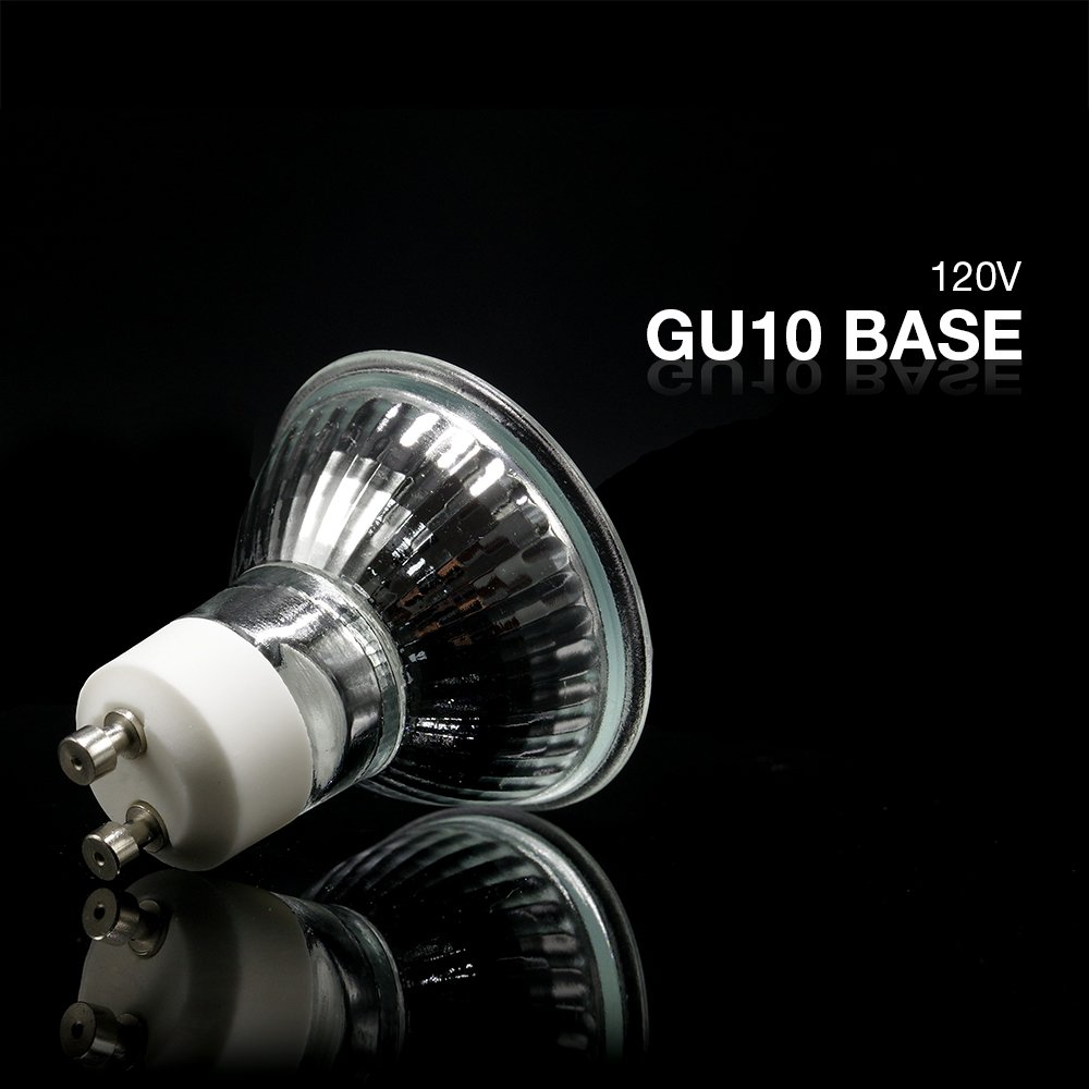 (8 Pack) 50W GU10 Halogen Compact Size Light Bulb 50 Watts 120V Bright Output Soft White, APL1599