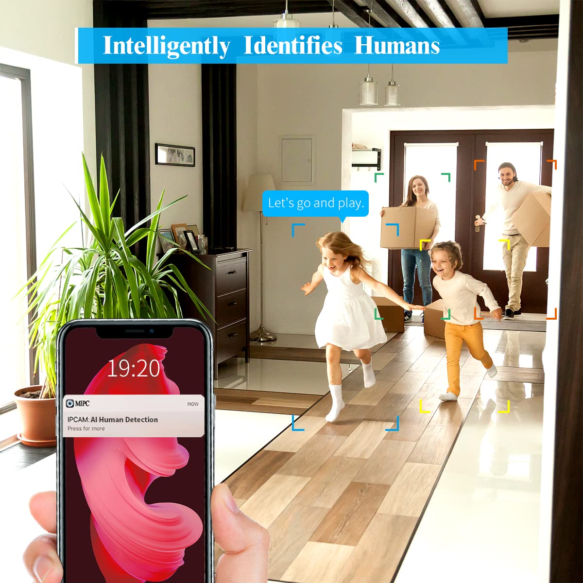 (5.0MP & PIR Detection) 2-Way Audio Dual Antennas Outdoor Security Camera System Wireless WiFi Home Security System 3K 5.0MP Video Surveillance (4-Cam 5.5MP 1TB)
