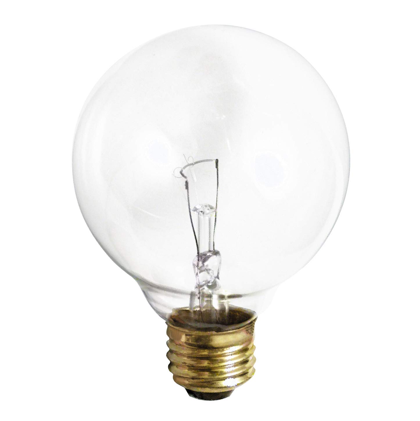 (4 Pack) G25 Incandescent Incandescent Light Bulb 2700K Soft Light, Decorative Globe Light Bulbs,E26 Medium Base, Perfect for Pendant Bathroom/Vanity Mirror Makeup, Dimmable. (Crystal-Clear, 25-Watt)