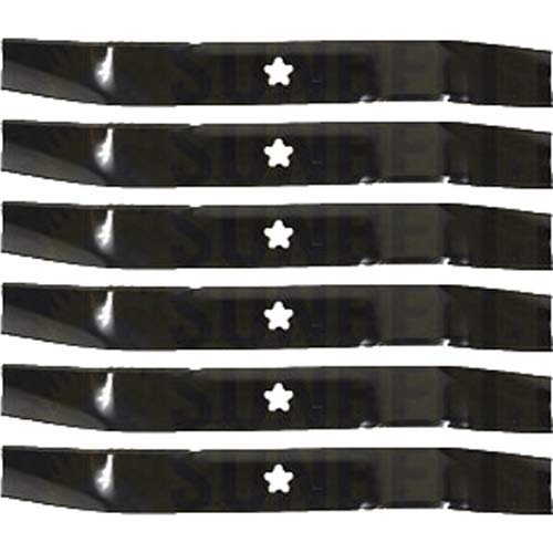 (6 Pack) Premium Medium Lift Replacement XHT Lawn Mower Blade Fits Husqvarna 917532138497 | 19.3125" x 2.25" / 5 Pt. Star Hole