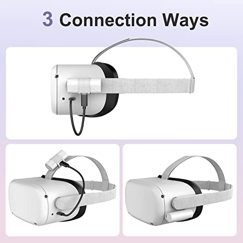 (4800mAh) Extended 2 Hours Playtime for Oculus Quest 2, Zanpolin 4800mAh Pocket Power Bank for Oculus/Meta Quest 2 and Quest, Elite Strap, Type-C Phone, Oculus 2 Battery Pack (Hook&Loop Strips)