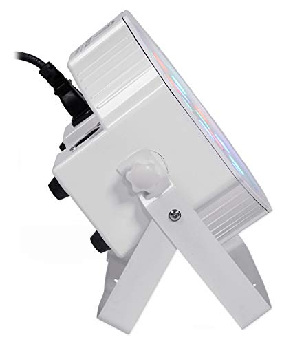 (8) Rockville RockPAR50 LED RGB Compact Par Can DJ/Club/Stage DMX Wash Light - White