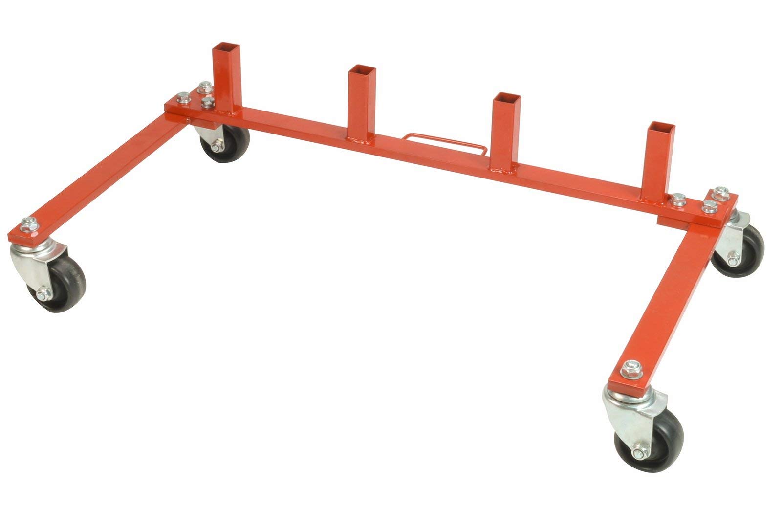 (4) Dragway Tools 12in. 1500 lb Hydraulic Car Wheel Dolly with Storage Stand