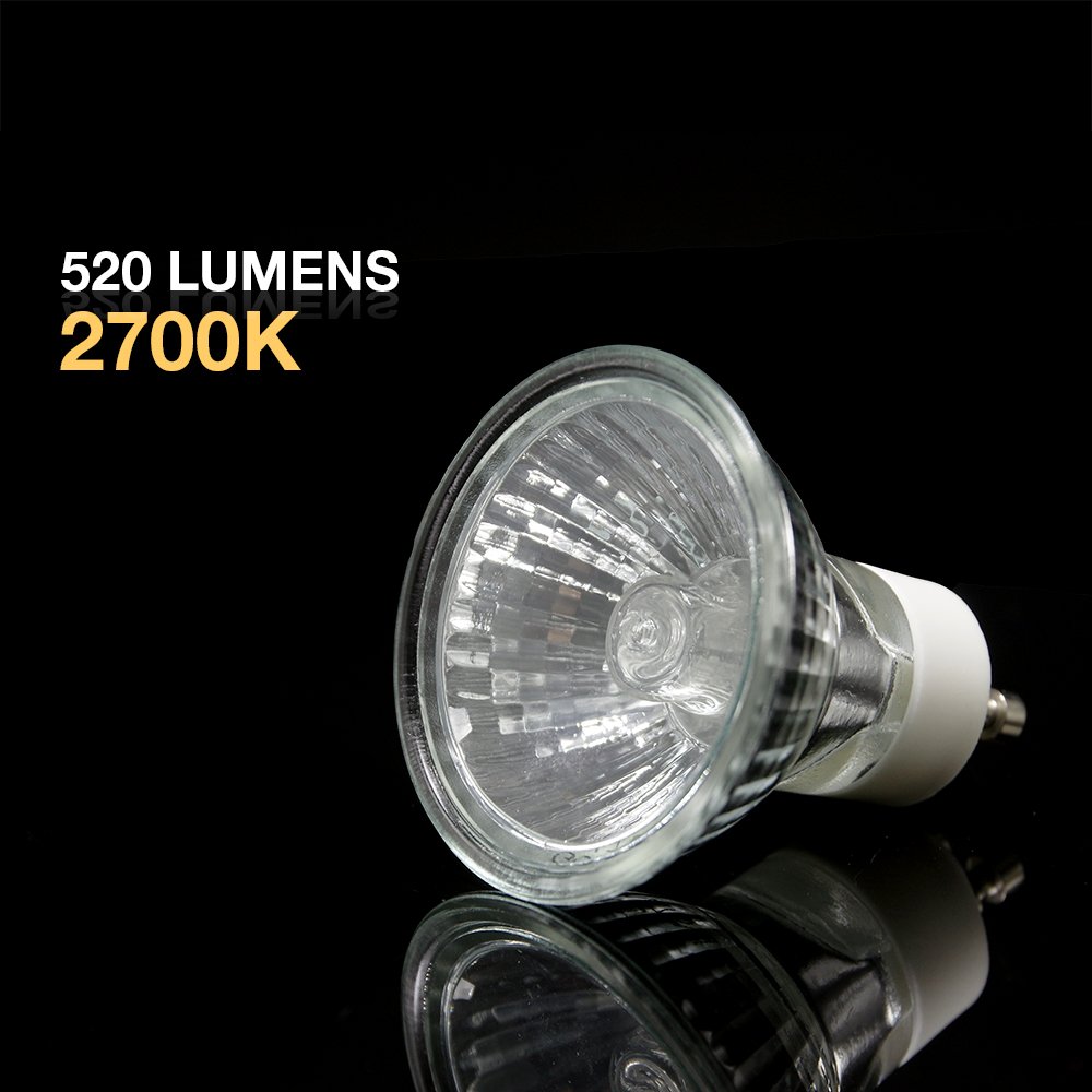 (8 Pack) 50W GU10 Halogen Compact Size Light Bulb 50 Watts 120V Bright Output Soft White, APL1599