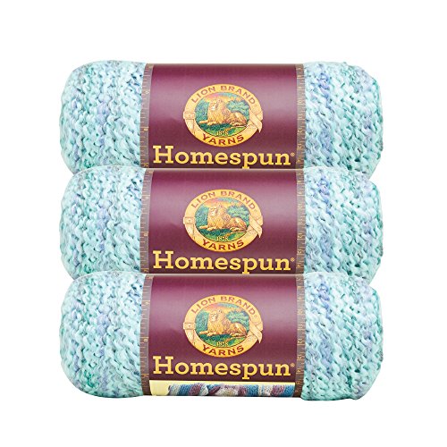 (3 Pack) Lion Brand Yarn 790-329 Homespun Yarn, Waterfall3