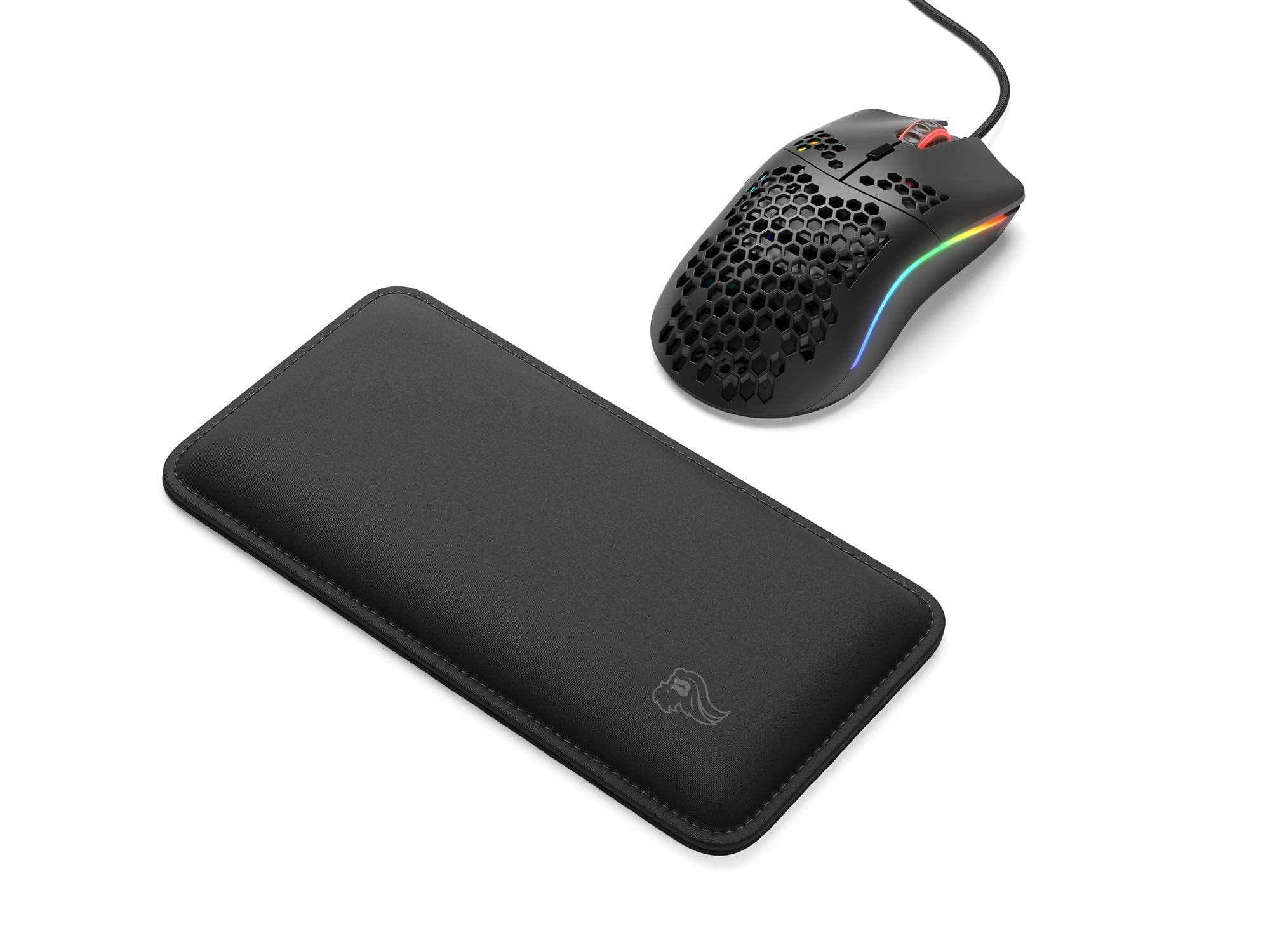 (Keyboard Wrist Rest + Mouse Wrist Rest) Glorious Padded Keyboard Wrist Rest - Stealth Edition (Black) (TKL) + Glorious Padded Mouse Wrist Rest (Black) (Bundle)