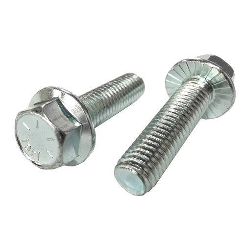 (50) 3/8-16x2 Grade 8 Hex Serrated Flange Bolts Flange Screws Zinc