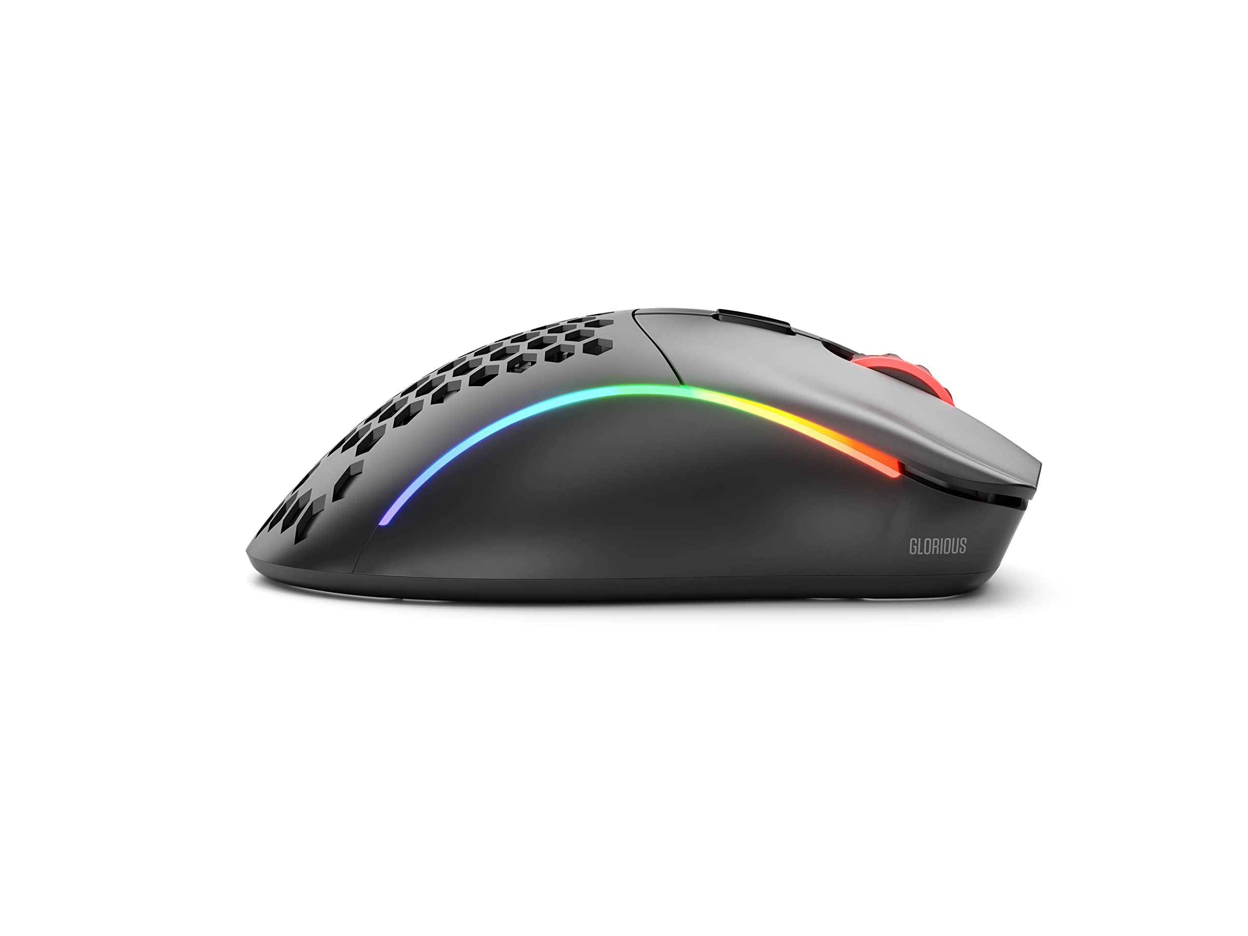 (Mouse + Ceramic Feet) Glorious Model D- (Minus) Wireless Gaming Mouse (Matte Black) + Glorious G-Floats PC Gaming Mice Feet - Polished Ceramic Feet for Model D Minus Gaming Mouse (Bundle)