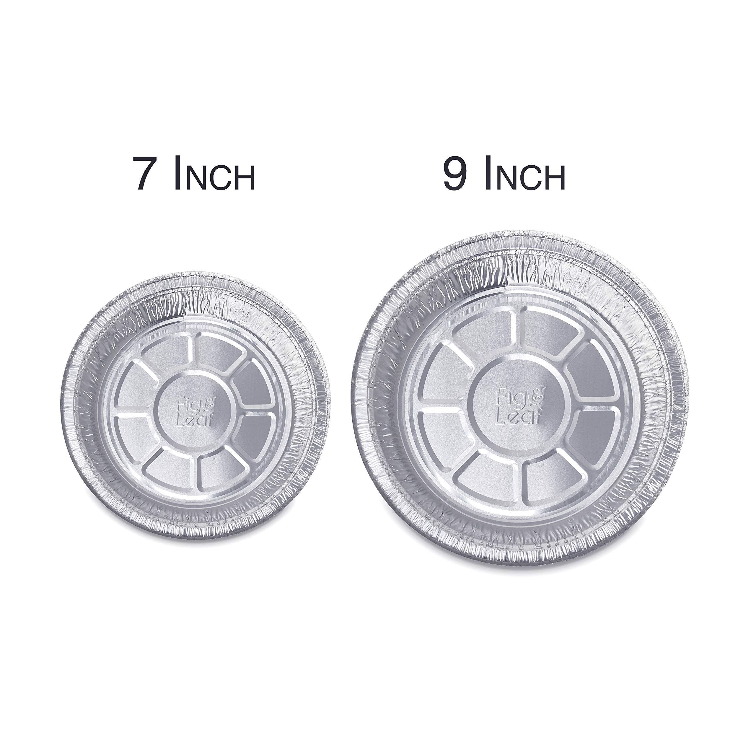 (60 Pack) Premium 7-Inch Round Foil Pans with Plastic Dome Lids l Heavy Duty l Disposable Aluminum Tin for Roasting, Baking, or Cooking