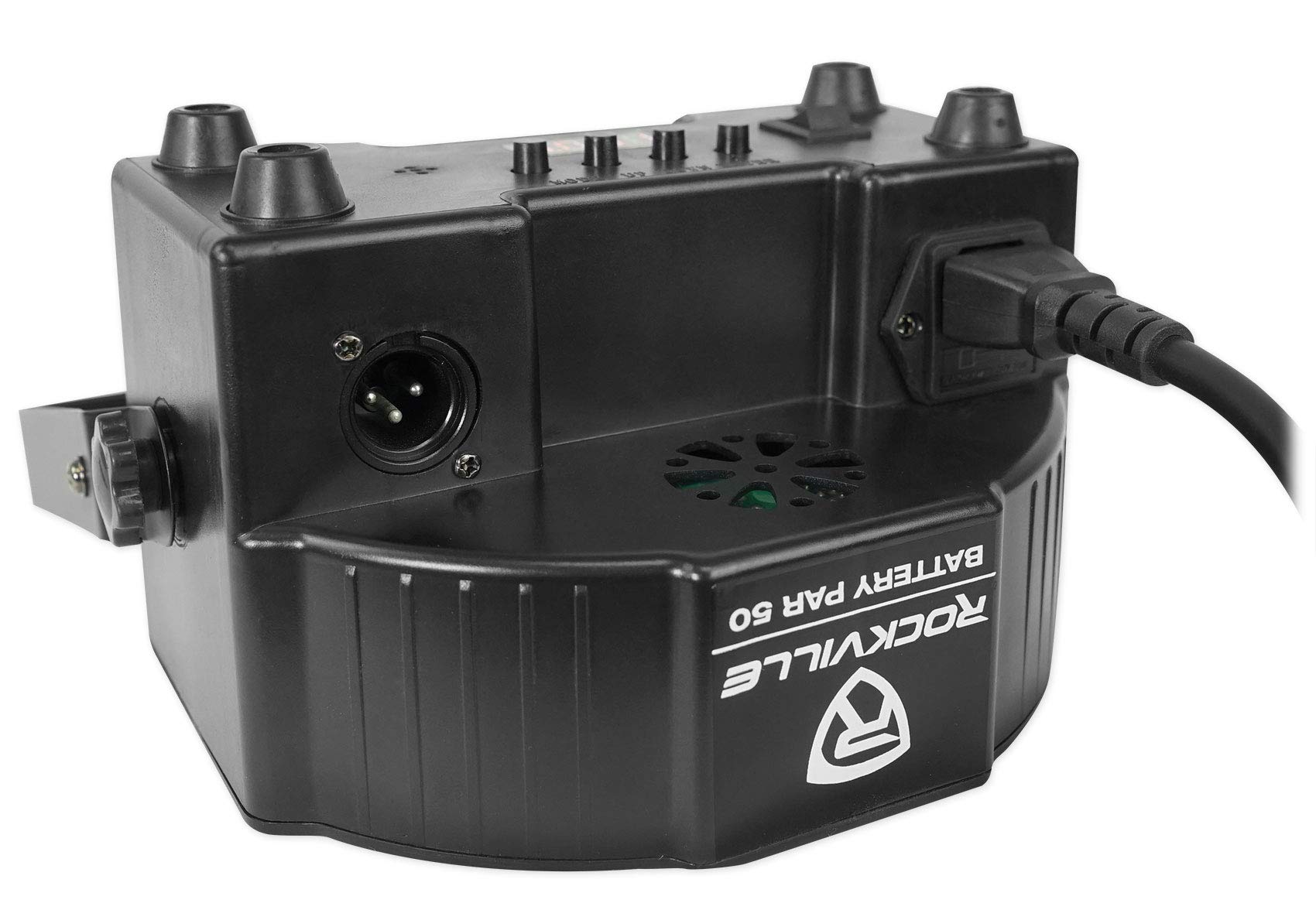 (4) Rockville Battery PAR 50 Rechargeable LED DMX DJ Club Wash Up-Lights+Remote