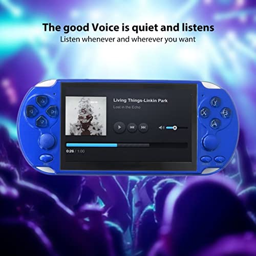 (Blue) 5.1'' 8GB Retro Handheld Game Console+1 x Earphone+1 x USB Data Cable+1 x AV Cable+1 x User Manual +1 x Retail Box