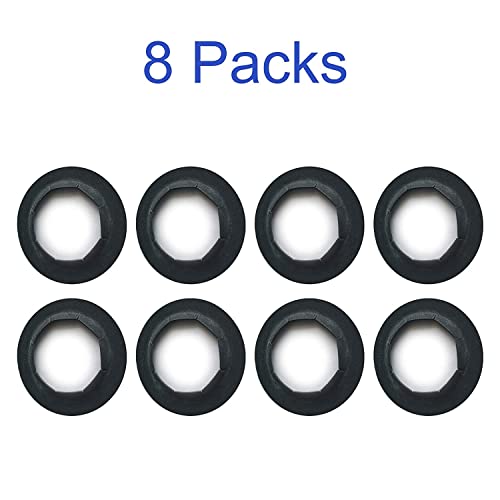 (8-Pack) 1/2" Axle Push Nuts, Dolly Wheel Lock Washers with Oiled Phosphate Finish - Fit 1/2” Axle Rods on Dollies, Yard Trailers, and Lawn Wagons