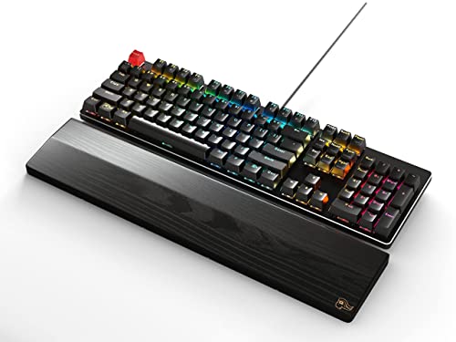 (Keyboard + Keyboard Wrist Rest) Glorious Modular Mechanical Gaming Keyboard - Full Size + Glorious Onyx (Black) Wooden Wrist Rest (Full Size) (Bundle)