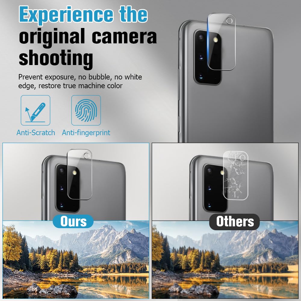 [1+2 Pack] Galaxy S20 Privacy Screen Protector and Camera Lens Protector,3D Full Coverage Privacy Tempered Glass Saver, 9H Hardness, Anti-Spy,For Samsung Galaxy S20 Privacy Screen Protector 6.2 Inch