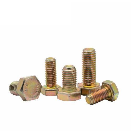 (5pcs) Semi Teeth Carbon Steel zinc Plating Outer Hexagonal Bolt,Suitable for Mechanical Fixed Electrical Accessories.M16x110mm