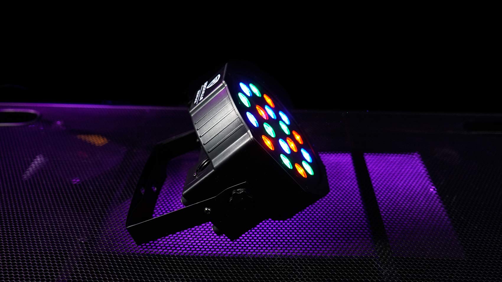 (6) Rockville RockPAR50 LED RGB Compact Par Can DJ/Club DMX Wash Light+Dual Bracket