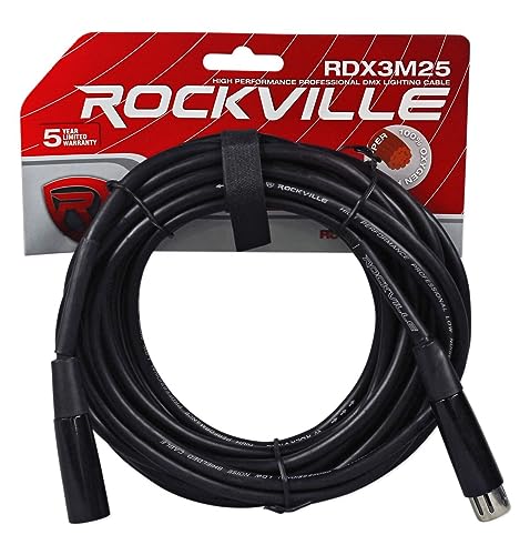 (6) Rockville LED RGB Par Can Wash Light - White Bundle: (3) DJ/Club/Stage Wash Lights, (1) Universal Travel Bag, (1) 25ft 3 Pin DMX Lighting Cable, (5) 10ft 3 Pin DMX Lighting Cables (15 Items)