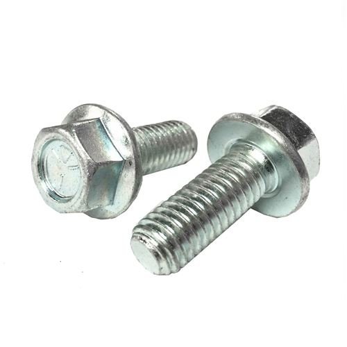 (8) 3/8-16x1/2 Grade 5 Hex Flange Bolts Frame Cap Screws Zinc Clear