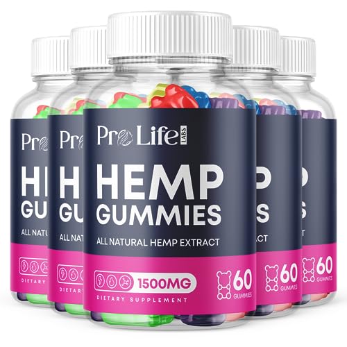 (5 Pack) Prolife Labs Gummies - Prolife Labs Hemp Gummies - Pro Life Labs Gummies, Prolife Labs Gummies Premium Blend Hemp, Prolife Labs Hemp Extract Advanced Formula (300 Gummies)