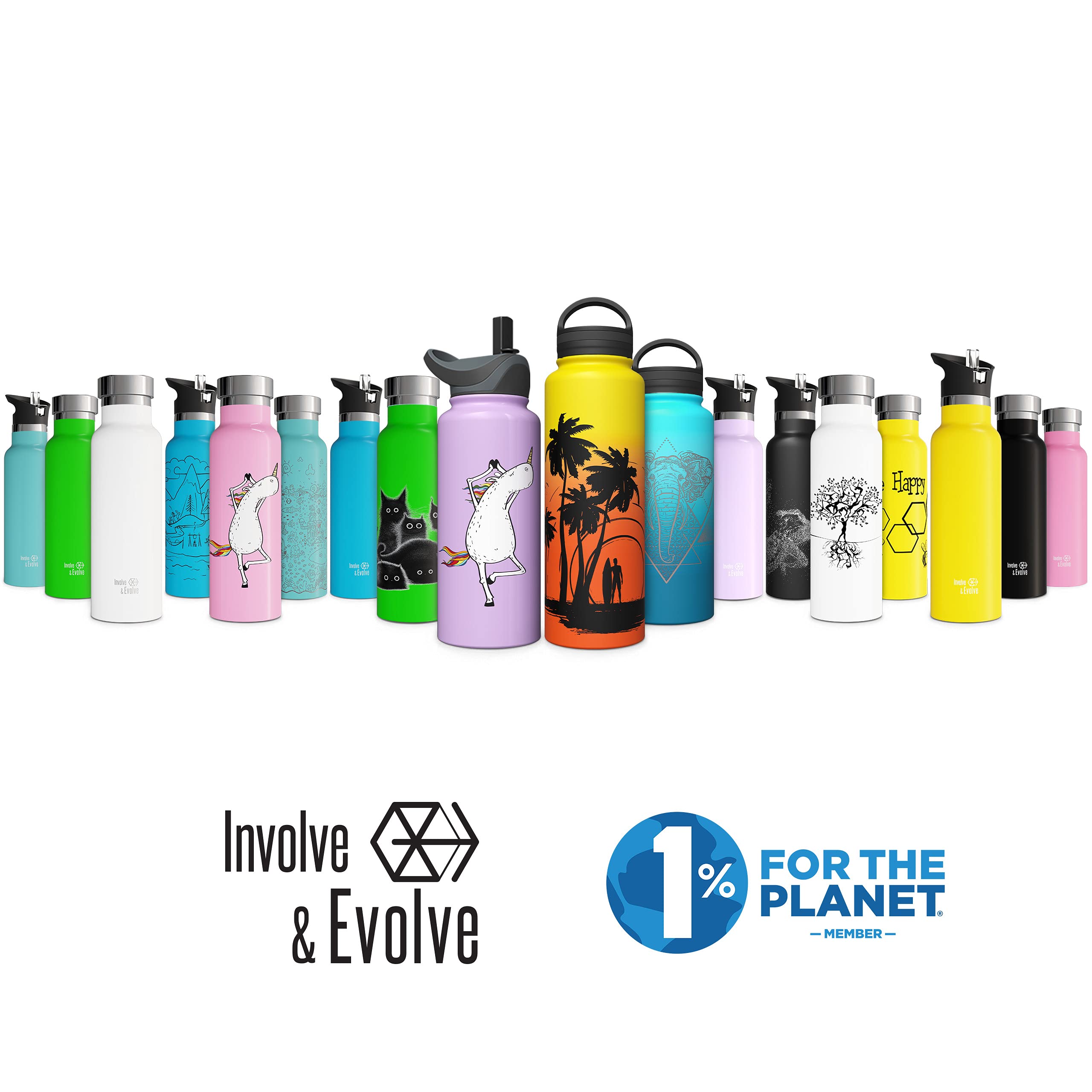 (Straw Lid x 2) Straw Lid for Insulated Water Bottles Compatible with Hydro Flask Standard. Replacement Sport Flip Top for 1.91 Double Walled Thermo Mug