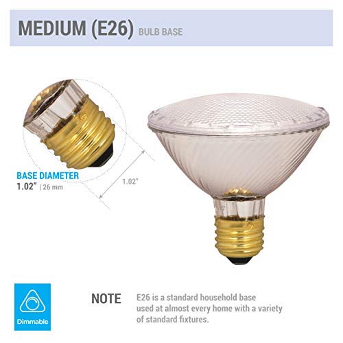 (Pack of 12) 60PAR30/FL 120V - 60 Watt High Output (75W Replacement) PAR30 Flood Short Neck - 120 Volt Halogen Light Bulbs