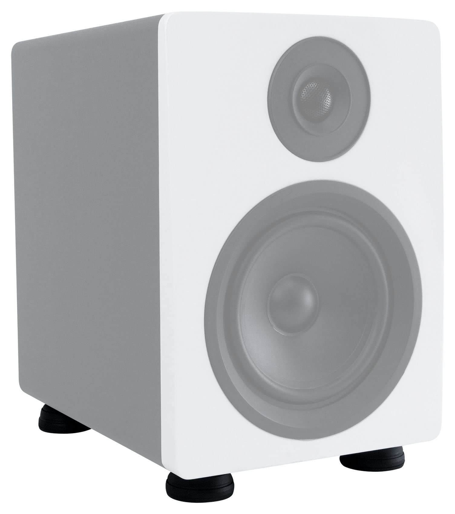 (8) Rockville ISOPAD Aluminum/Silicone Isolation Pad Feet For Speakers/Monitors