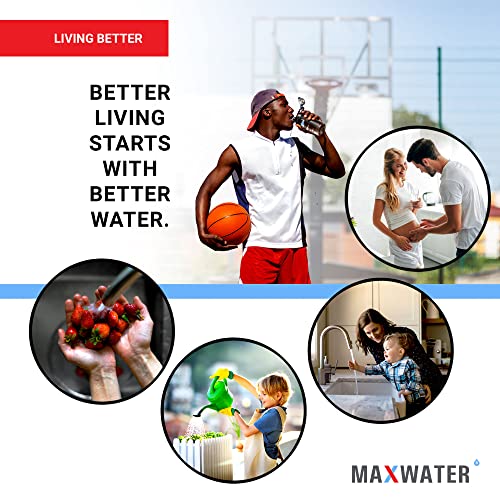 (9 Pack) Max Water Whole House Water Filter Set 20" x 2.5" Polypropylene Sediment, GAC Carbon, CTO Carbon Set compatible with most Slim Blue Whole House systems