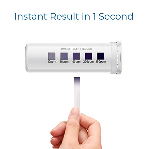 [150 Strips] Restaurant Chlorine Test Paper, 10-250 ppm (Value Pack) Instant Result in 1 Second (150)
