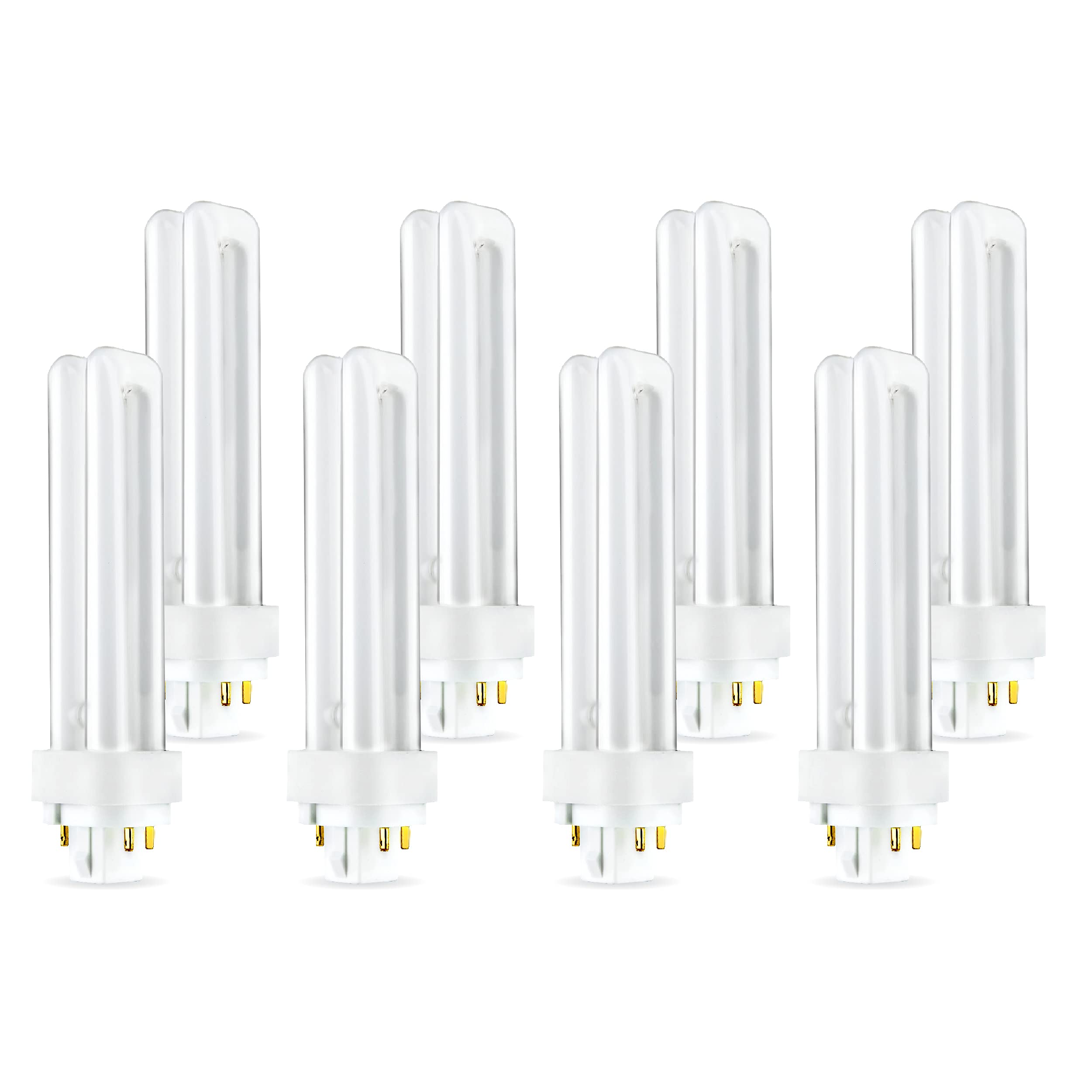 (8 Pack) PLC-18W 827, 4 Pin G24q-2, 18 Watt Double Tube, Compact Fluorescent Light Bulb, Replaces Sylvania 20683 and Philips 38329-9 - PL-C 18W/827/4P/ALTO