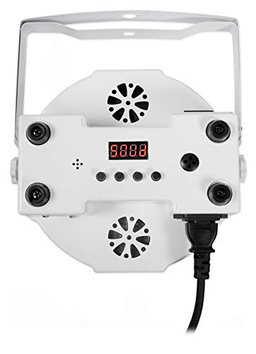 (8) Rockville RockPAR50 LED RGB Compact Par Can DJ/Club/Stage DMX Wash Light - White