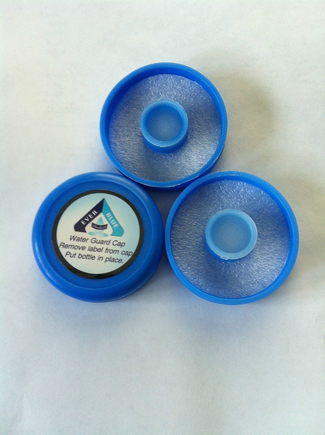 (Bag of 3) No spill reusable crown top water bottle push caps 55 mm