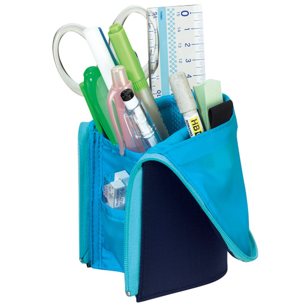 (Japan Import) Kokuyo"NeoCritz" Transformer Pencil Case (1.Dark Blue Light Blue)