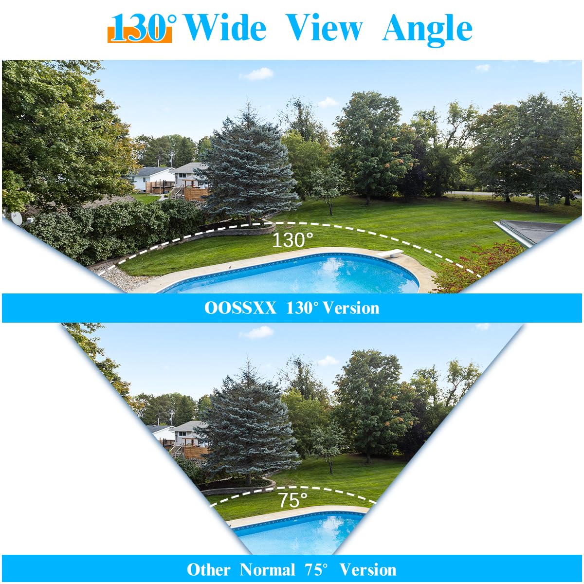 (5.0MP & PIR Detection) 2-Way Audio Dual Antennas Outdoor Security Camera System Wireless WiFi Home Security System Indoor Video Surveillance (All-in-One 4-Cams 1.0TB)