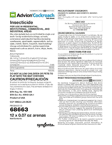 (Case of 10) Syngenta Advion - Advion Cockroach Bait Station, 12 count