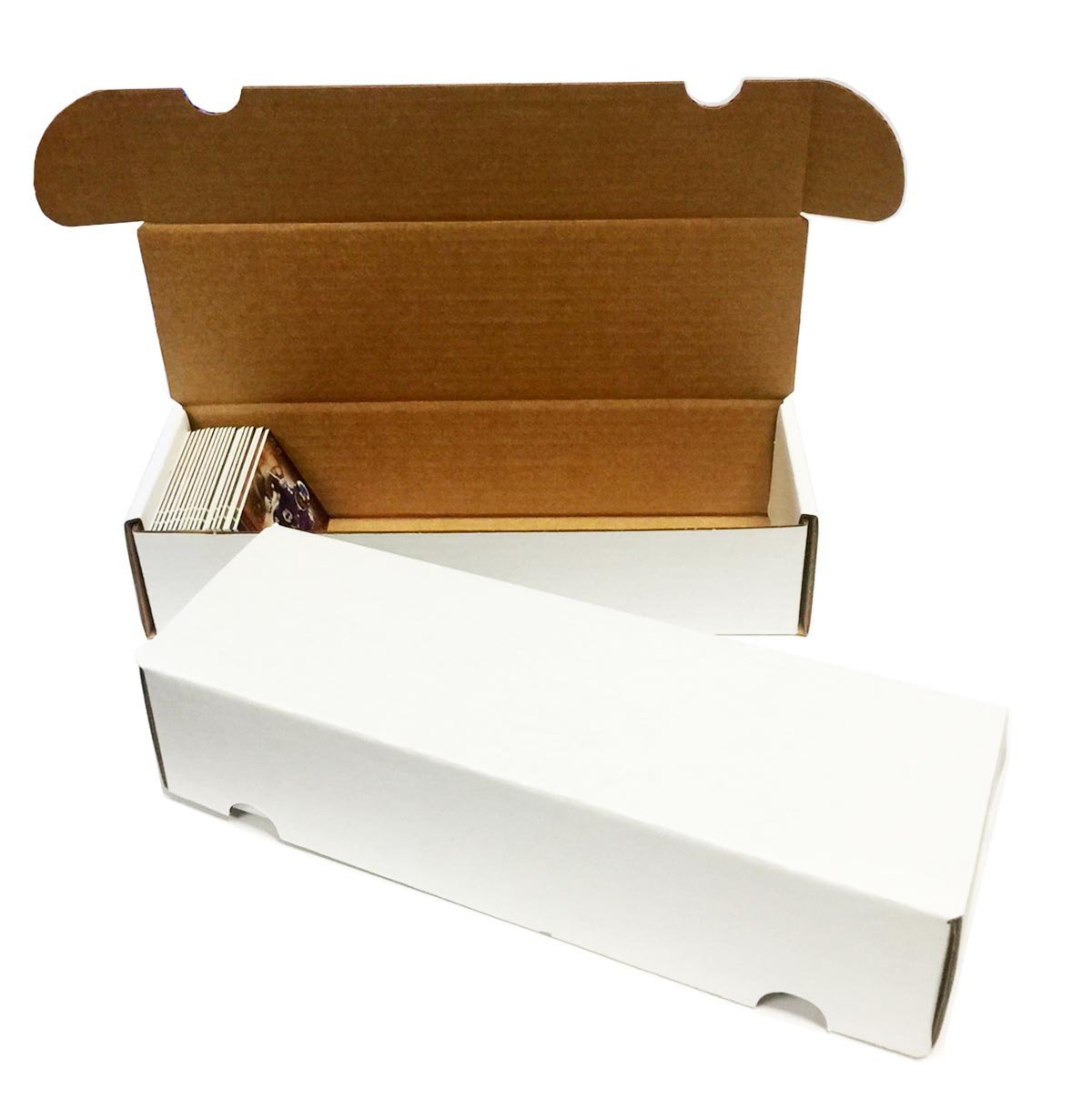 (8) 550 Count Corrugated Cardboard Storage Boxes by Max Pro for Baseball, Football, Basketball, Hockey, Nascar, Sportscards, Gaming & Trading Cards Collecting Supplies