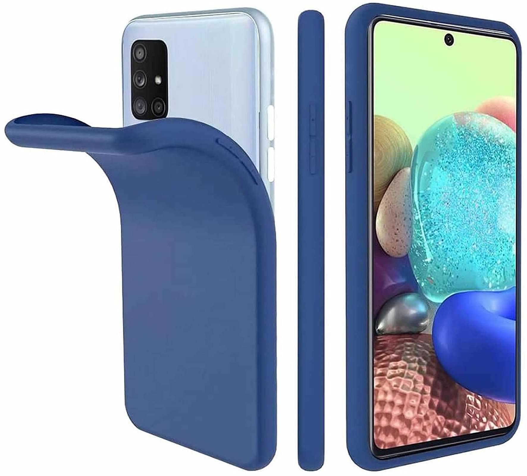 (8 Pack) for Samsung Galaxy A71 5G Case [NOT for Verizon A71 5G UW],Soft Silicone Gel Bumper Phone Case Shockproof Cover for Samsung A71 5G, Red, Light Pink, Yellow, deepPink,Green,Purple,Blue, Black