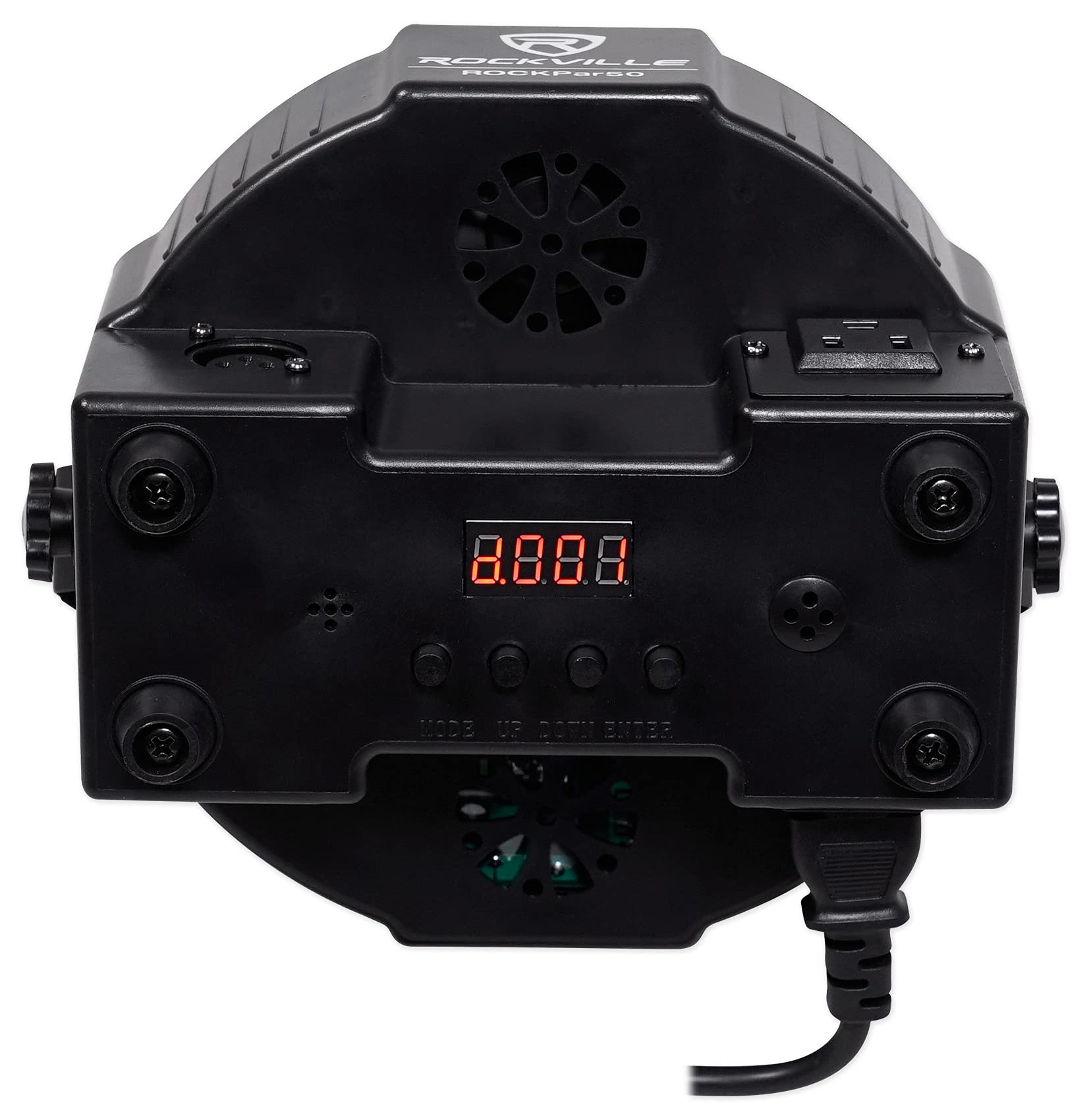 (6) Rockville RockPAR50 LED RGB Compact Par Can DJ/Club DMX Wash Light+Dual Bracket
