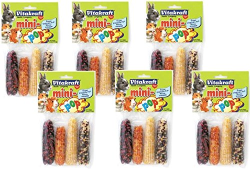(6 Pack) Vitakraft Mini-Pop Small Animal Indian Corn Treats