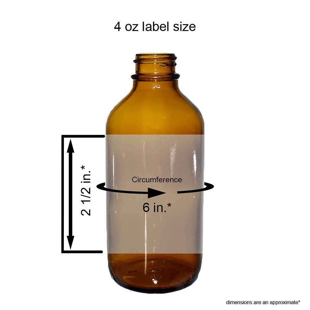 (Pack of 12) 4 oz. Amber Boston Round with Black Glass Dropper