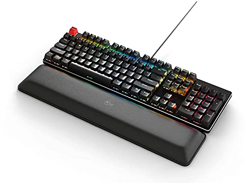 (Keyboard + Keyboard Wrist Rest) Glorious Modular Mechanical Gaming Keyboard - Full Size + Glorious Onyx (Black) Wooden Wrist Rest (Full Size) (Bundle)