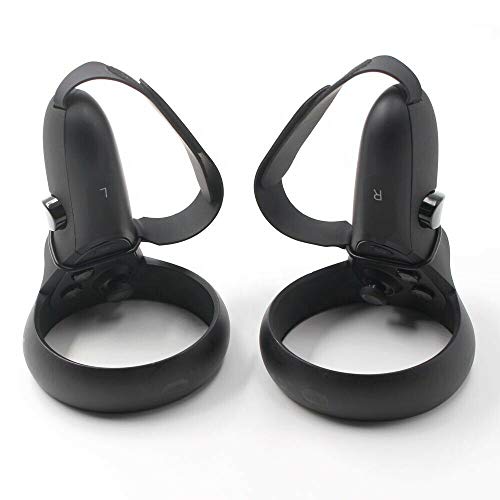 (One Size) Touch Controller Hand Grip Strap & Lens Dust Cover for Oculus Quest VR Headset