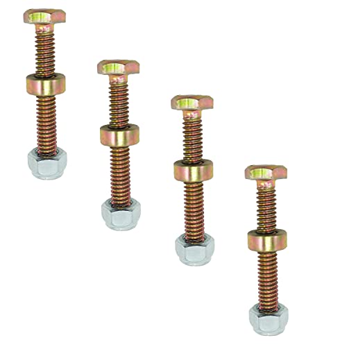 (Set of 4) 500026 Snow Thrower Shear Pins Bolts Nuts and Spacers for fits Murray AYP 1501216MA 9524MA
