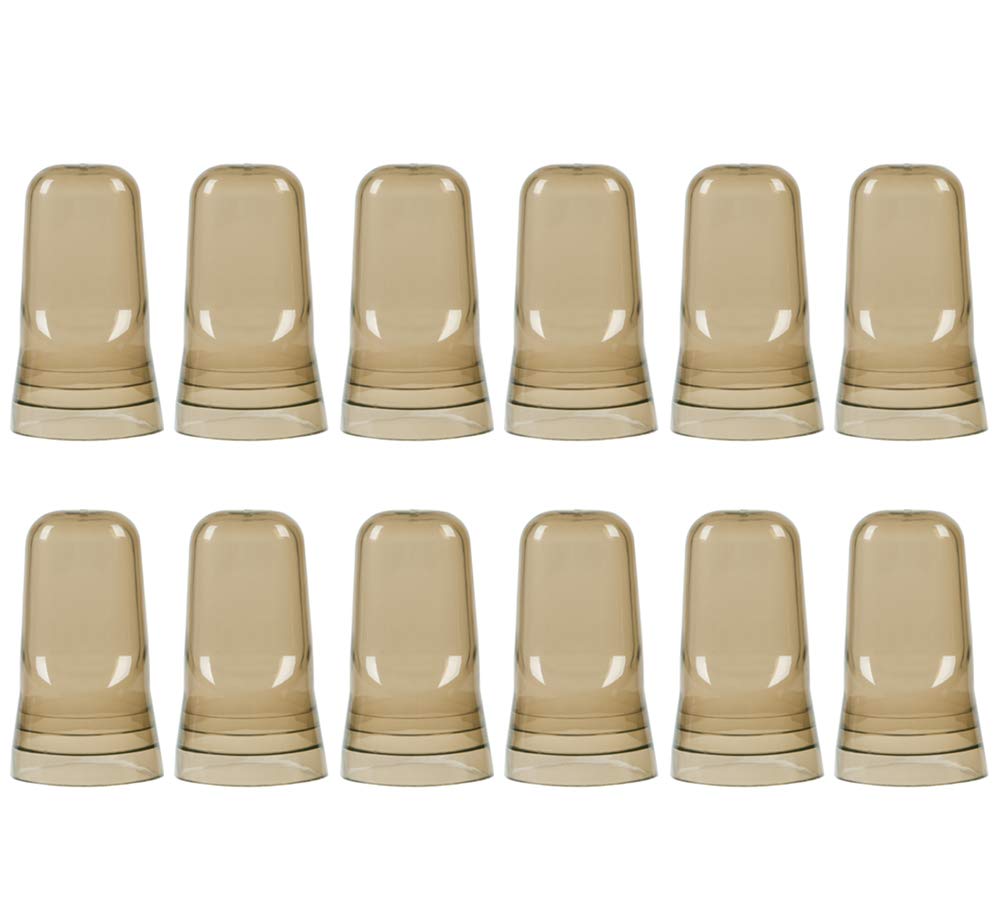 (Pack of 12) Liquor Pourer Covers, Liquor Bottle Pour Dispenser Spout Dust Covers, Universal Liquor Bottle Cover Caps by Tezzorio