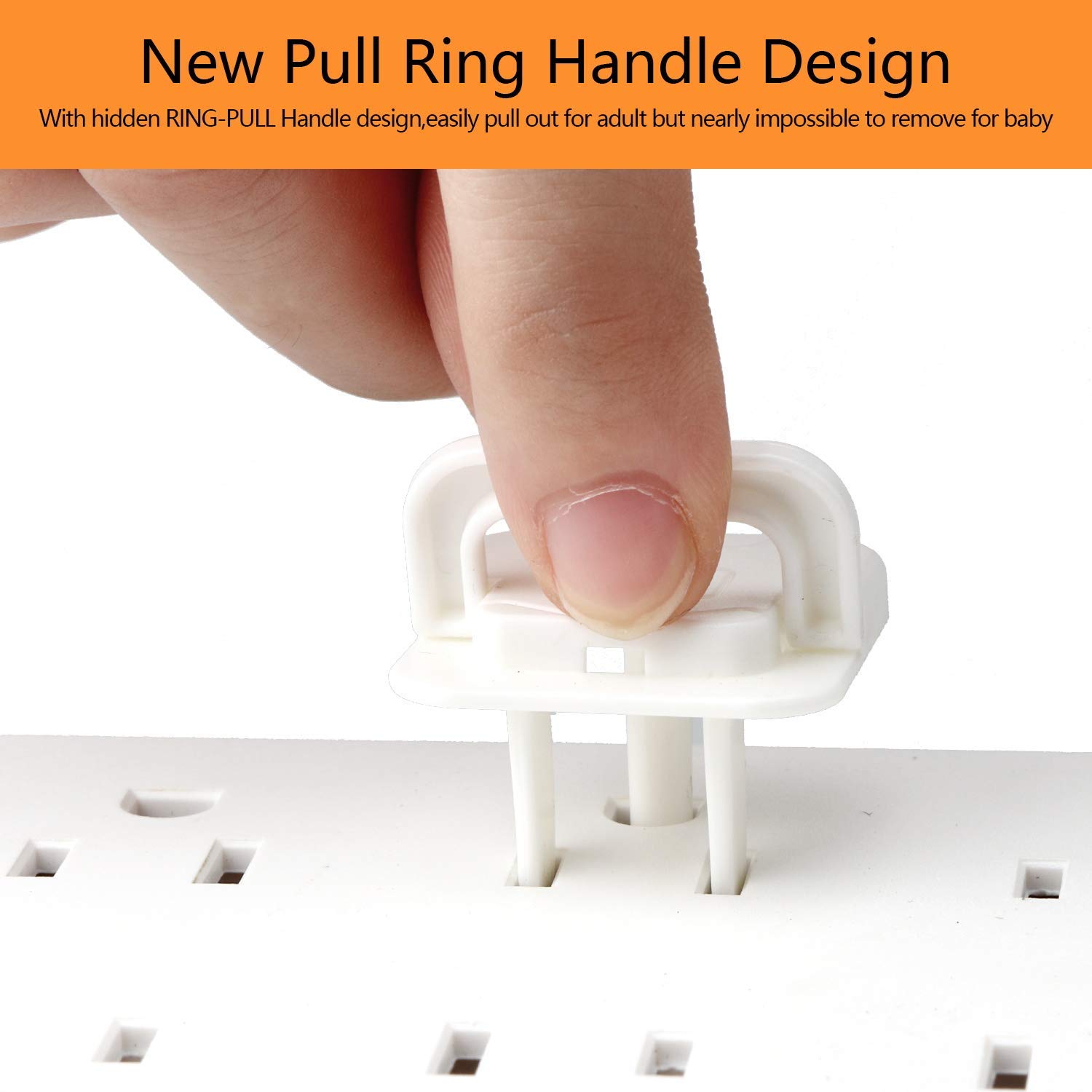 (Pack of 50) Socket Cover Baby Protective Plug Cover with Hidden Handle, Child Safety Socket Cover Socket Protector for Home and Office (3 Prong25, 2 Prong25)