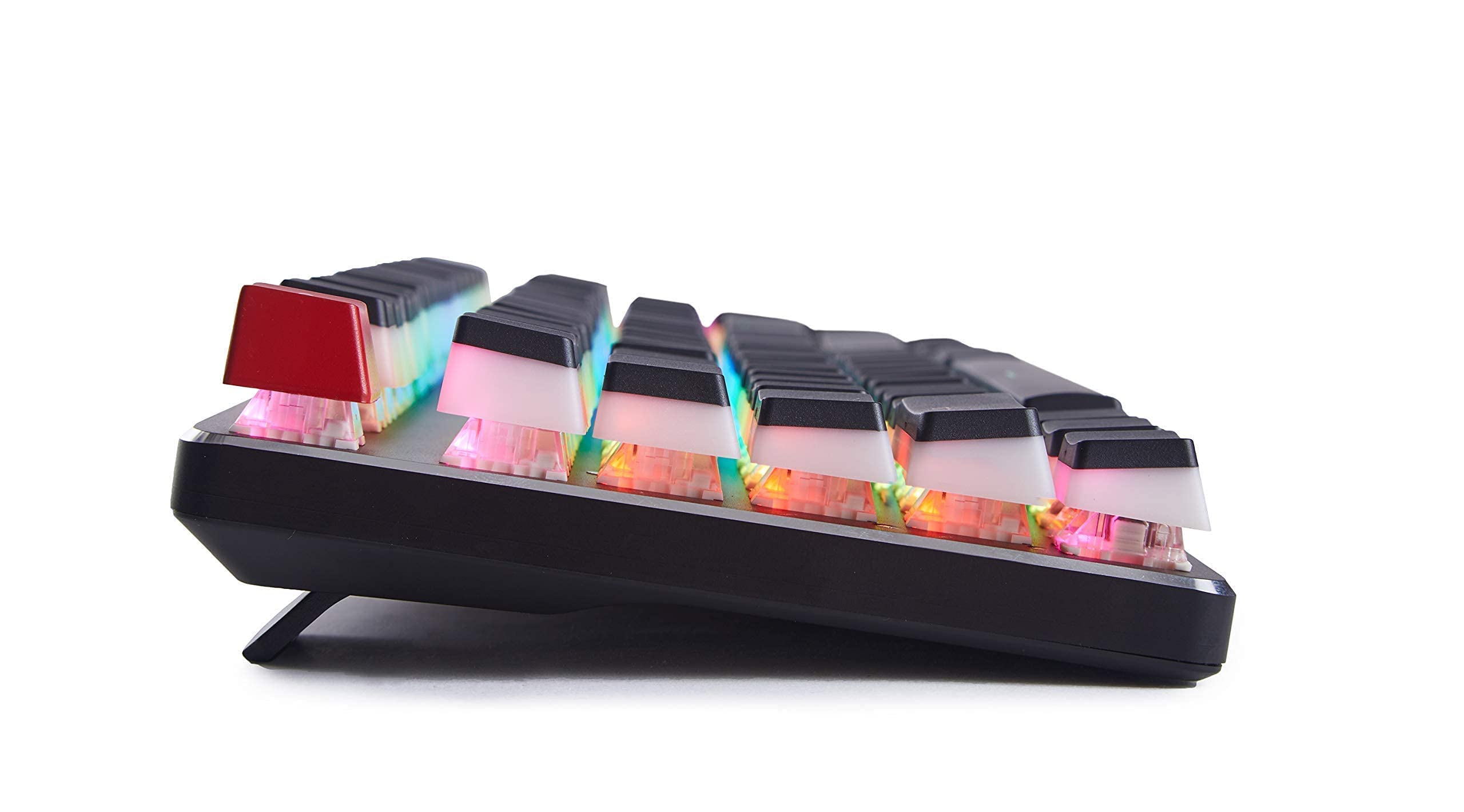 (Barebone Keyboard + Keycaps) Glorious GMMK Modular Mechanical Gaming Keyboard - Barebone Edition, TKL + Glorious Black Aura Keycaps (Bundle)