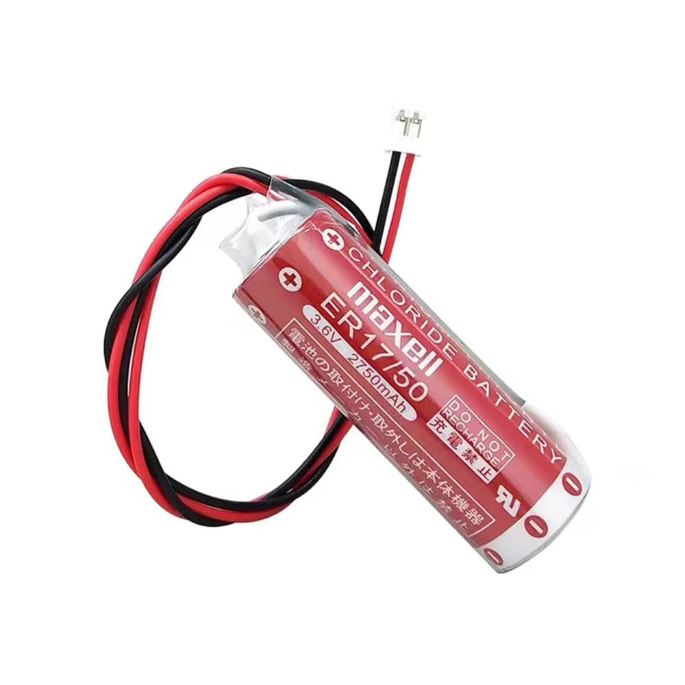 (Pack of 5) ER17/50 3.6V 2750mAh AA PLC Lithium Battery with White Plug for ER17/50 17/50 3.6V Battery