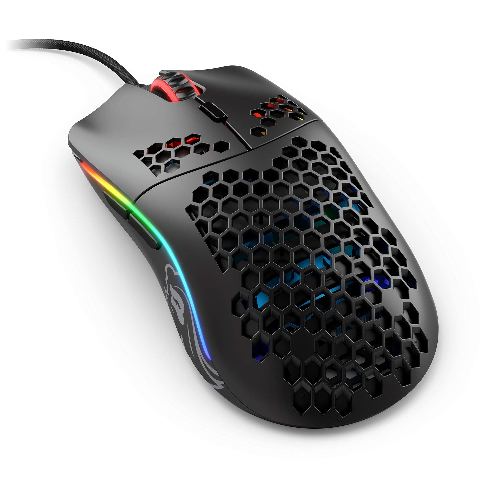 (Mouse + Ceramic Feet) Glorious Model O- (Minus) Gaming Mouse, Matte Black + Glorious G-Floats Polished Ceramic Mouse Feet for O/O- Mouse (Bundle)